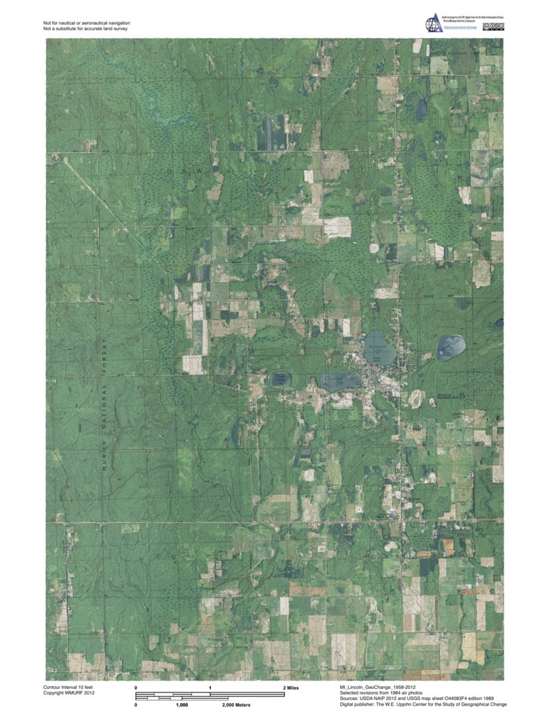 MI-Lincoln: GeoChange 1958-2012 Map by Western Michigan University ...