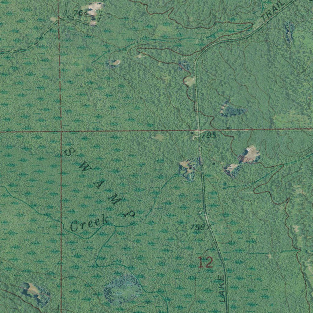MI-Hubbard Lake SW: GeoChange 1971-2012 Map by Western Michigan ...