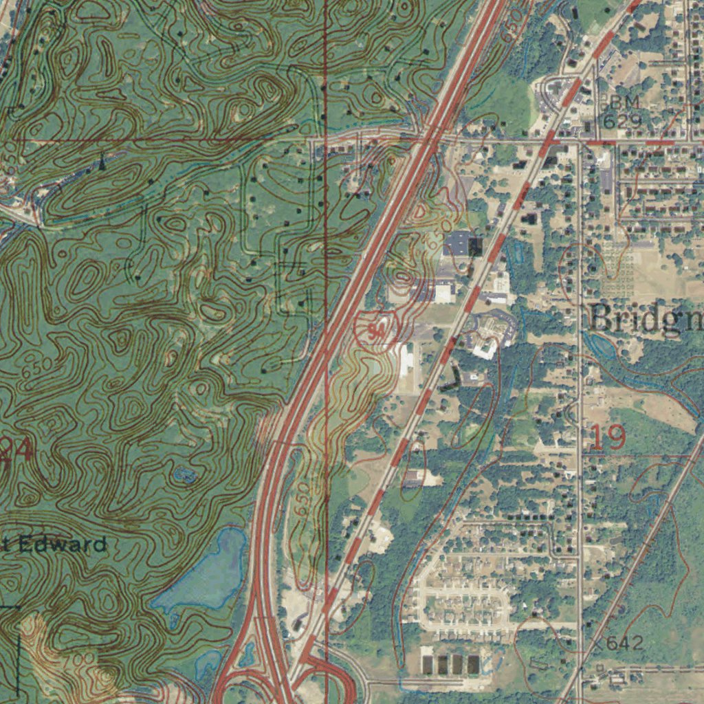 MI-Bridgman: GeoChange 1969-2012 Map by Western Michigan University ...