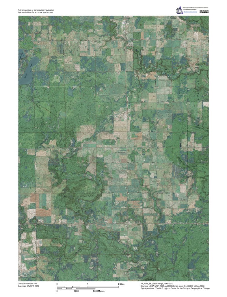 MI-Hale SE: GeoChange 1965-2012 Map by Western Michigan University ...