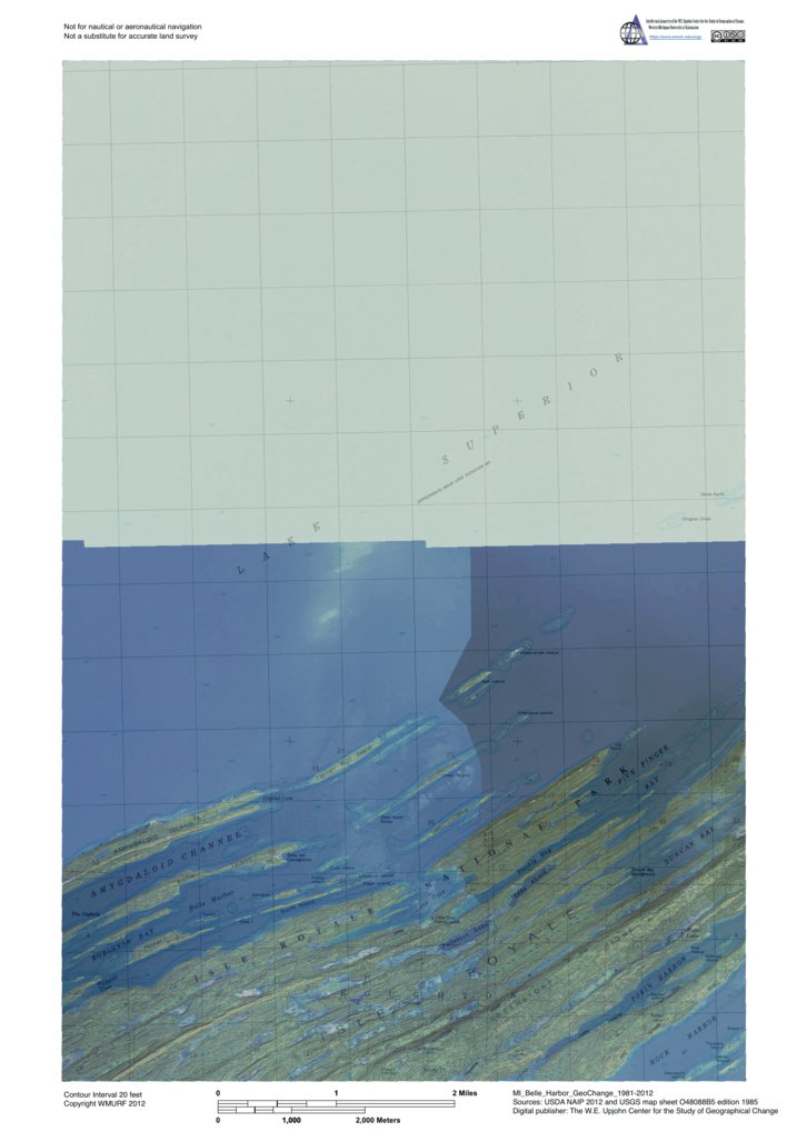MI-Belle Harbor: GeoChange 1981-2012 Map by Western Michigan University ...