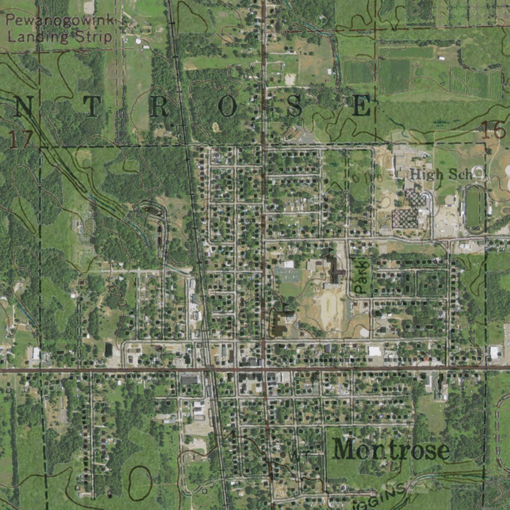 MI-Montrose: GeoChange 1966-67-2012 Map by Western Michigan University ...