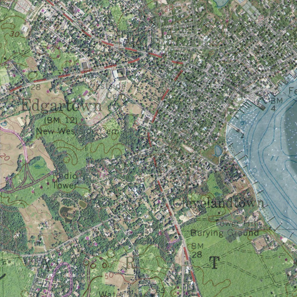 MA-Edgartown: GeoChange 1969-2012 Map by Western Michigan University ...