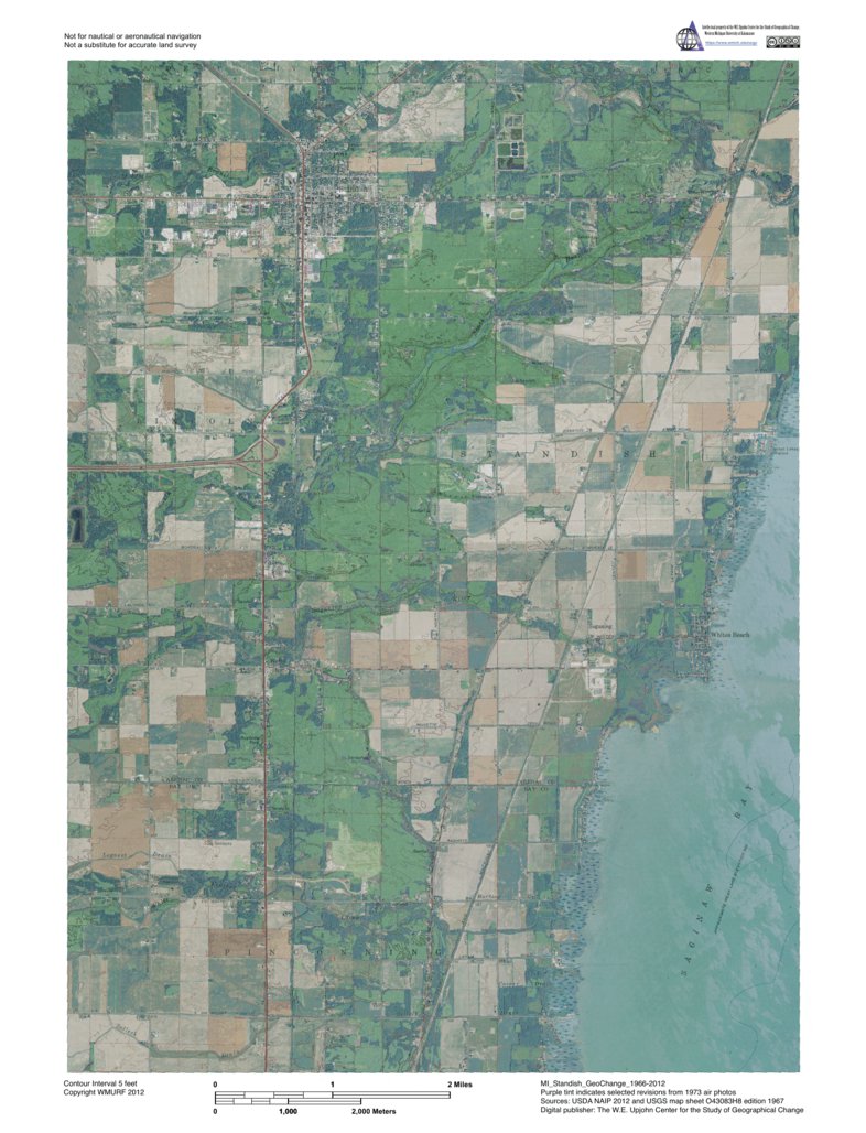 MI-Standish: GeoChange 1966-2012 Map by Western Michigan University ...