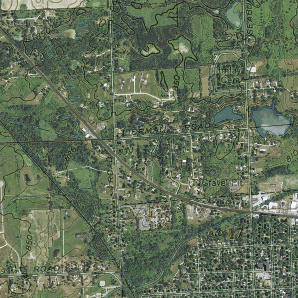 MI-Imlay City: GeoChange 1958-59-2012 Map by Western Michigan ...