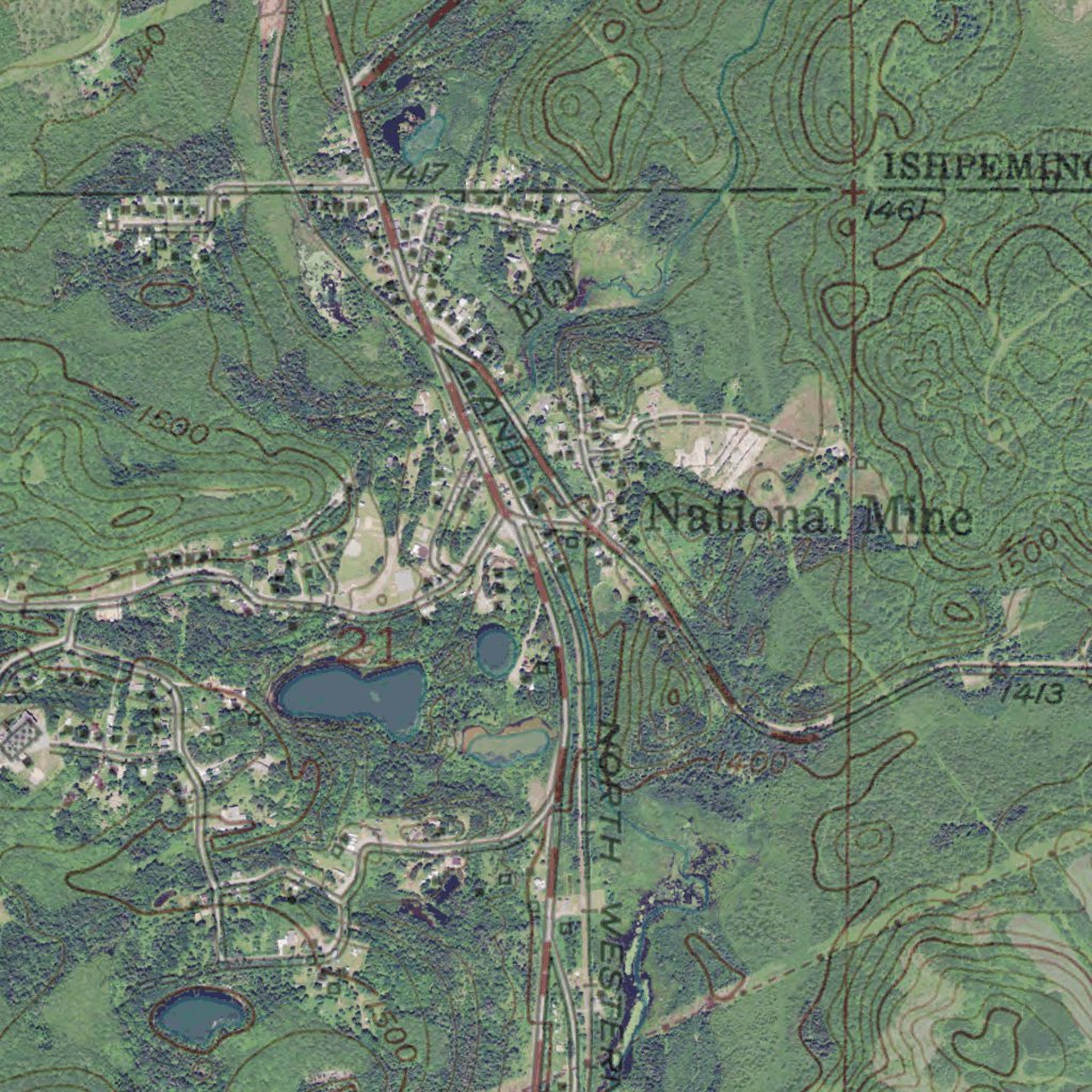 MI-Ishpeming: GeoChange 1951-2012 Map by Western Michigan University ...