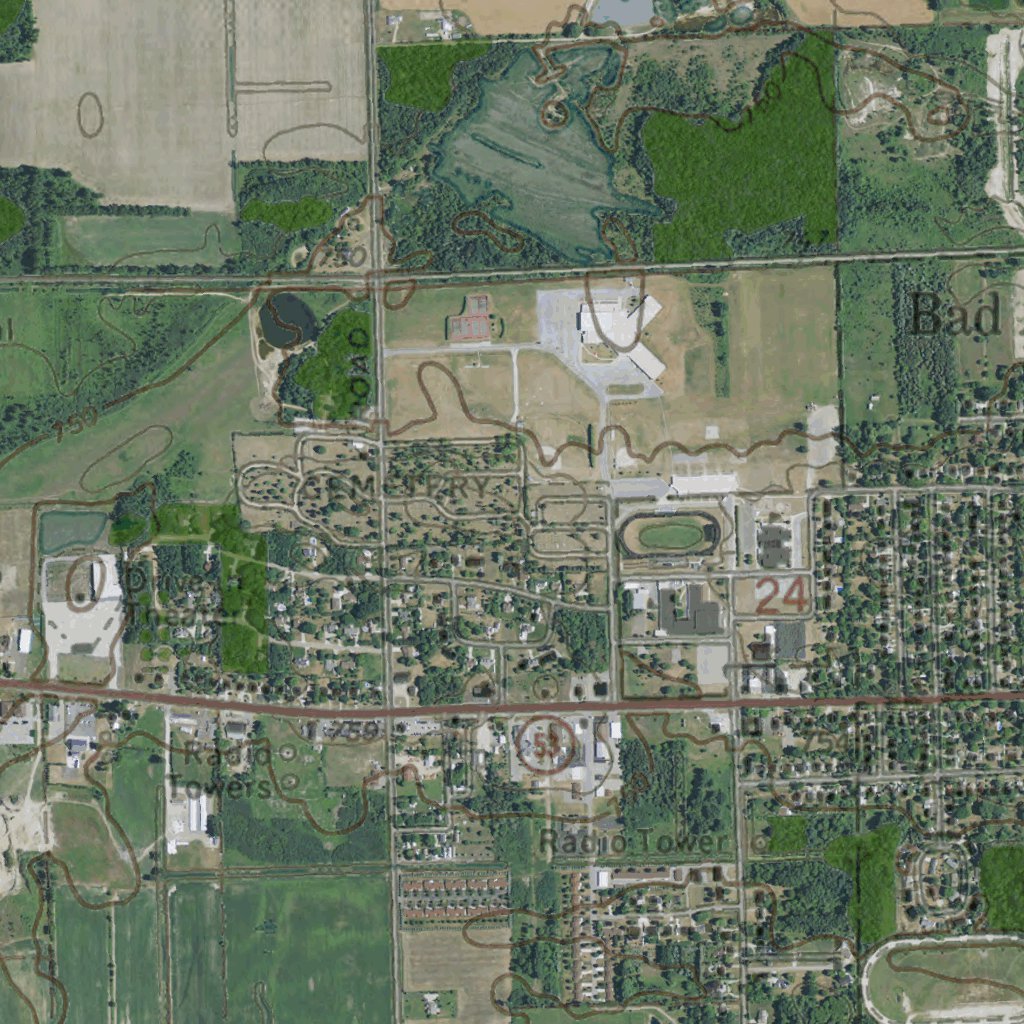 MI-Bad Axe West: GeoChange 1968-2012 Map by Western Michigan University ...
