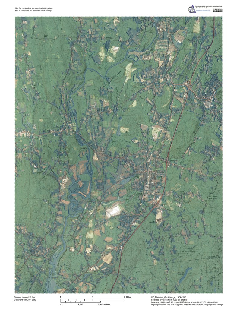 CT-Plainfield: GeoChange 1974-2010 Map by Western Michigan University ...
