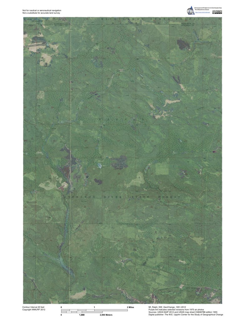 MI-Ralph NW: GeoChange 1951-2012 Map by Western Michigan University ...