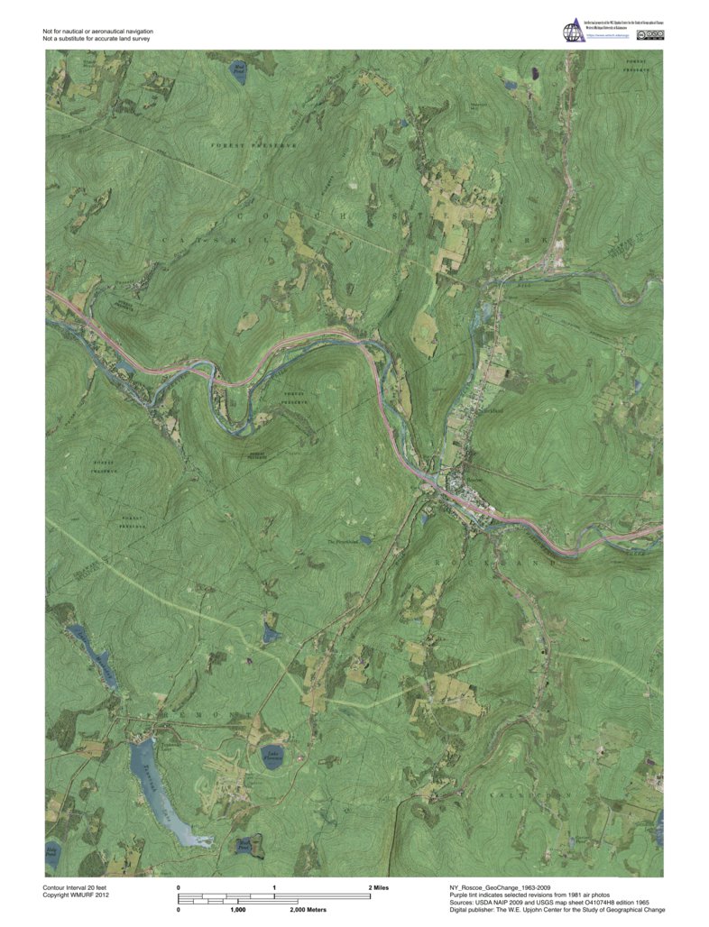 NY-Roscoe: GeoChange 1963-2009 Map by Western Michigan University ...
