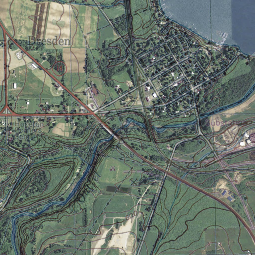 NY-Dresden: Geochange 1942 2011 Map by Western Michigan University ...