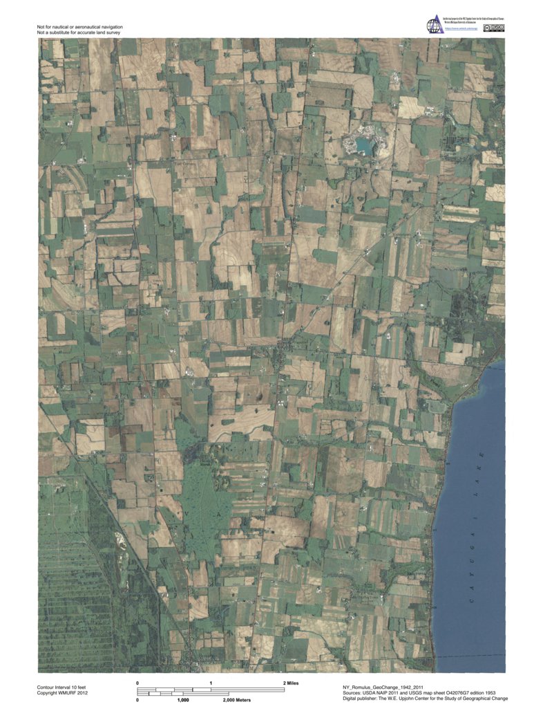NY-Romulus: Geochange 1942 2011 Map by Western Michigan University ...