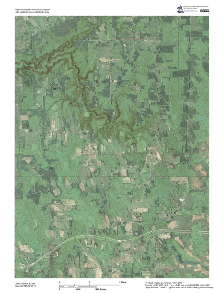 NY-South Ripley: GeoChange 1953-2010-11 Map by Western Michigan ...