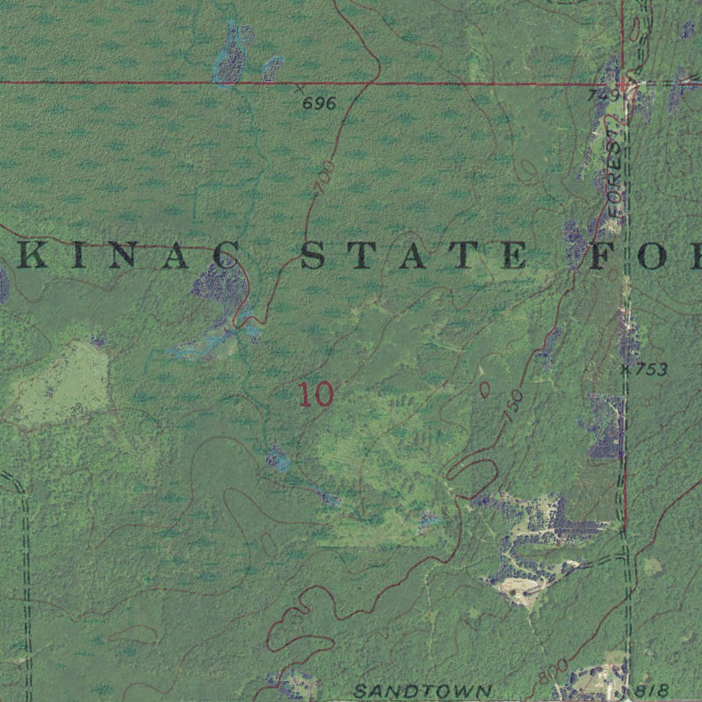 MI-Curtis East: GeoChange 1973-2012 Map by Western Michigan University ...