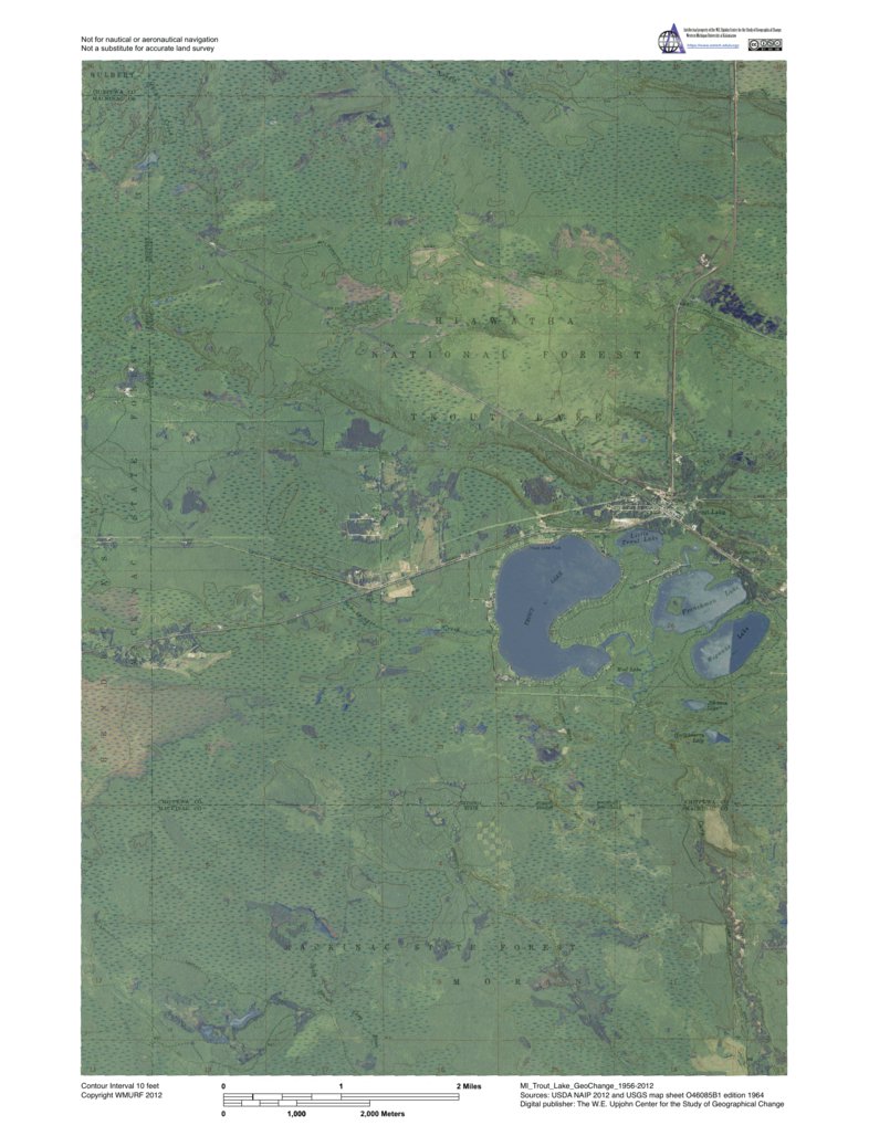 MI-Trout Lake: GeoChange 1956-2012 Map by Western Michigan University ...