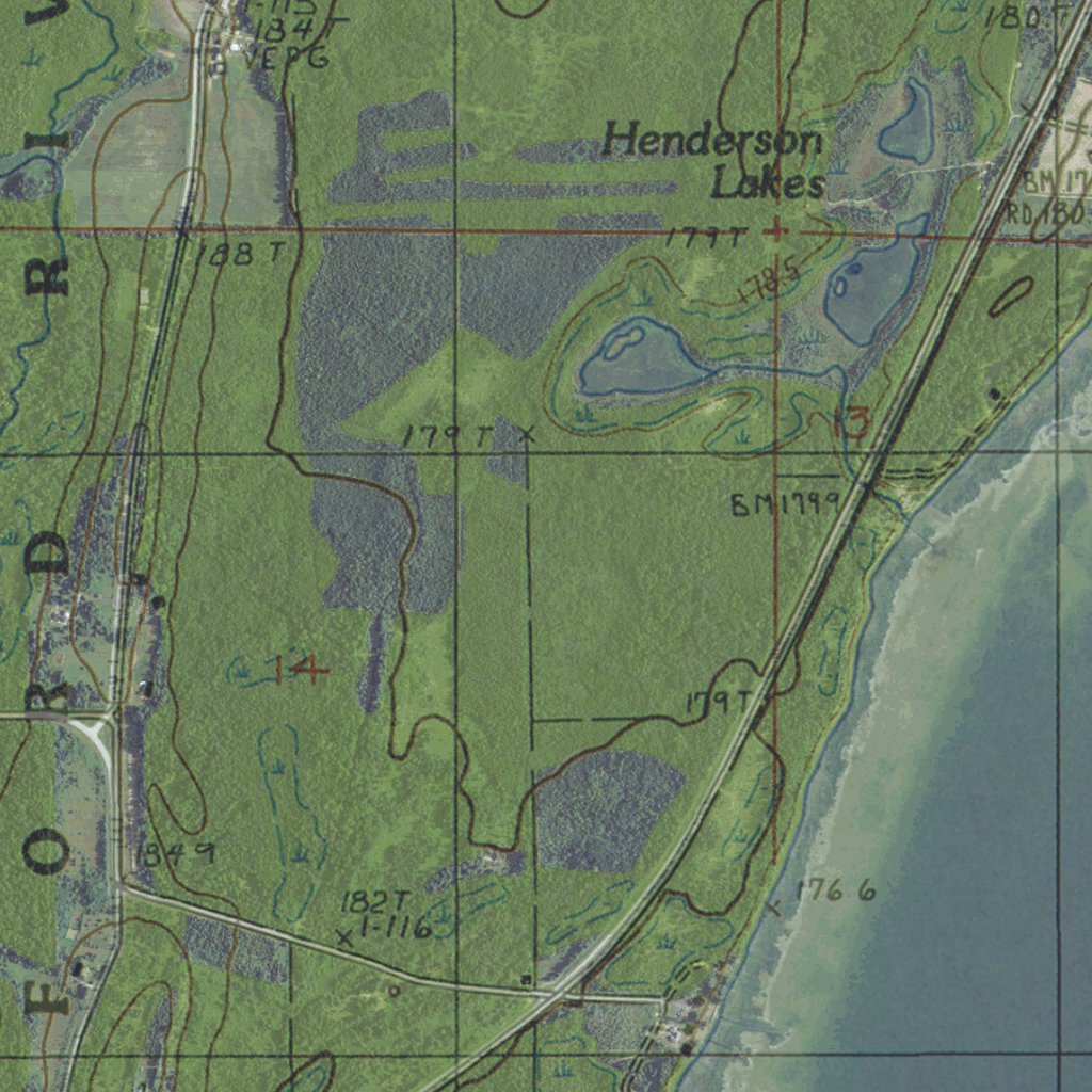 MI-Henderson Lakes: GeoChange 1978-2012 Map by Western Michigan ...