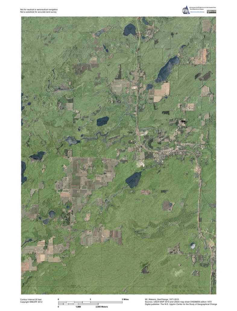 WI-Wabeno: GeoChange 1971-2010 Map by Western Michigan University ...