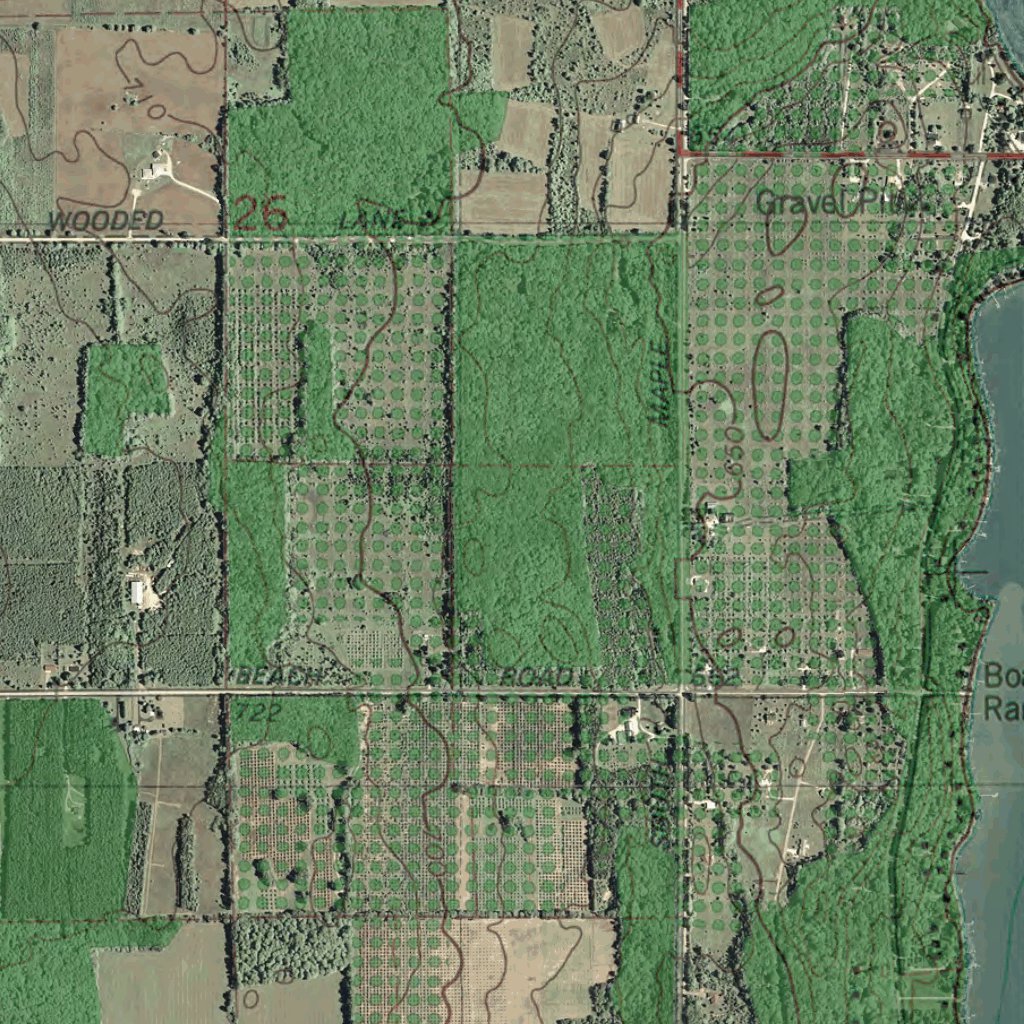 WI-Baileys Harbor West: GeoChange 1954-2010 Map by Western Michigan ...