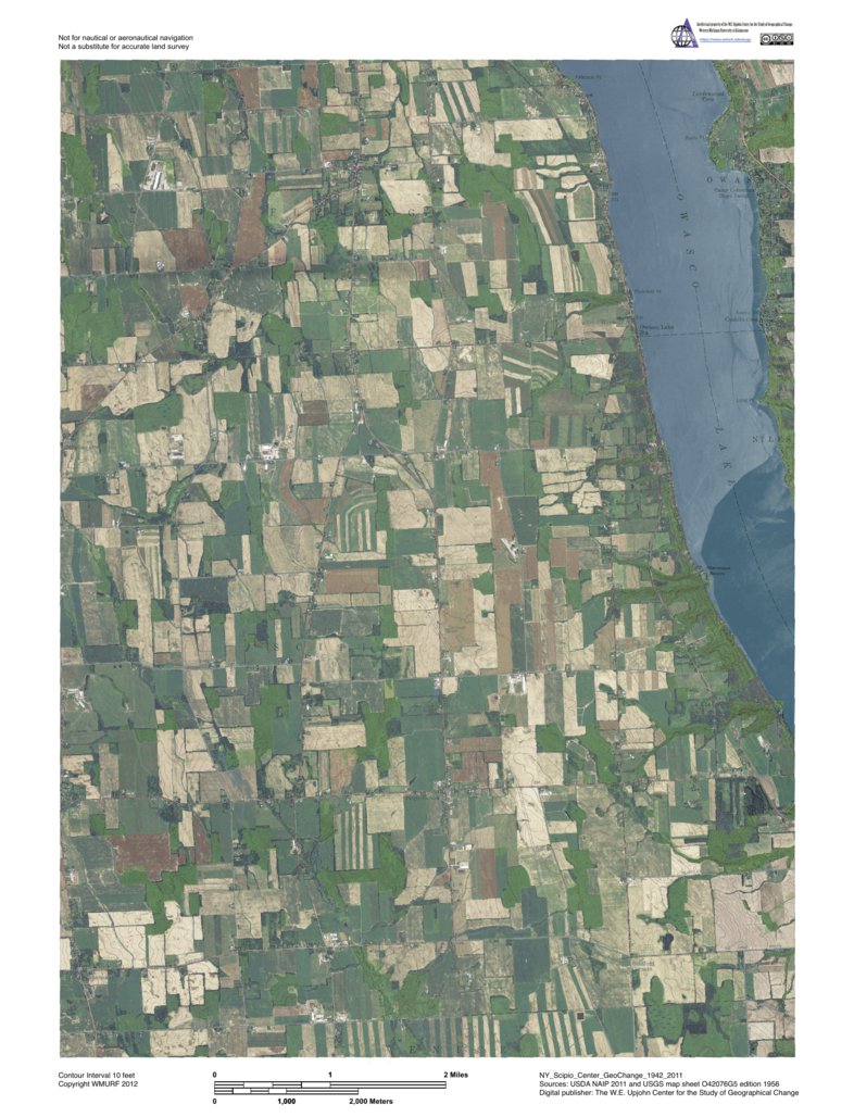 NY-Scipio Center: Geochange 1942 2011 Map by Western Michigan ...