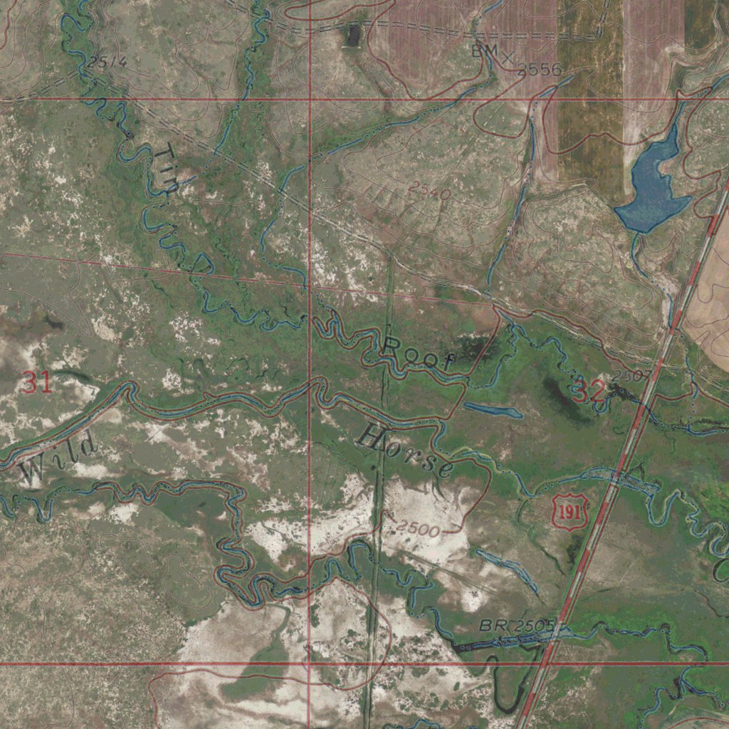 MT-WILD HORSE RESERVOIR: GeoChange 1965-2013 Map by Western Michigan ...