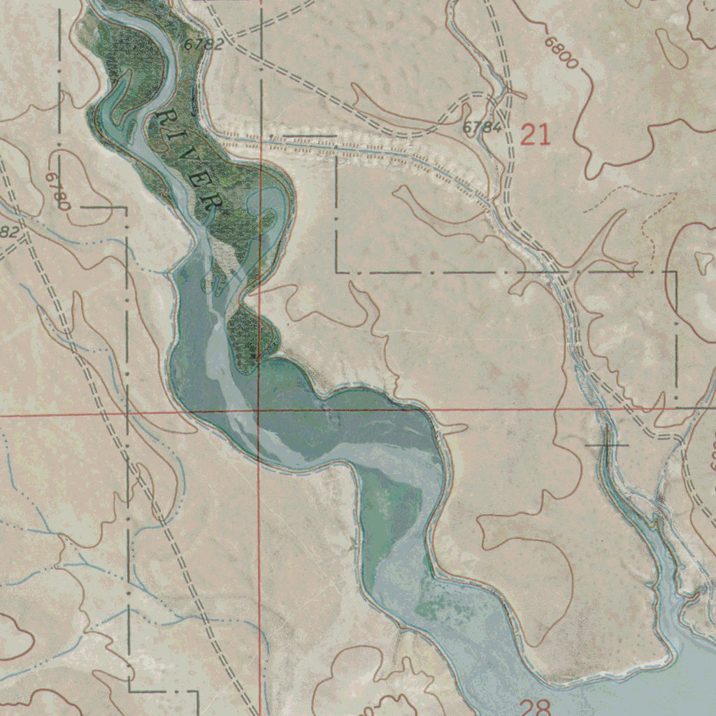WY-BIG SANDY RESERVOIR: GeoChange 1968-2012 Map by Western Michigan ...