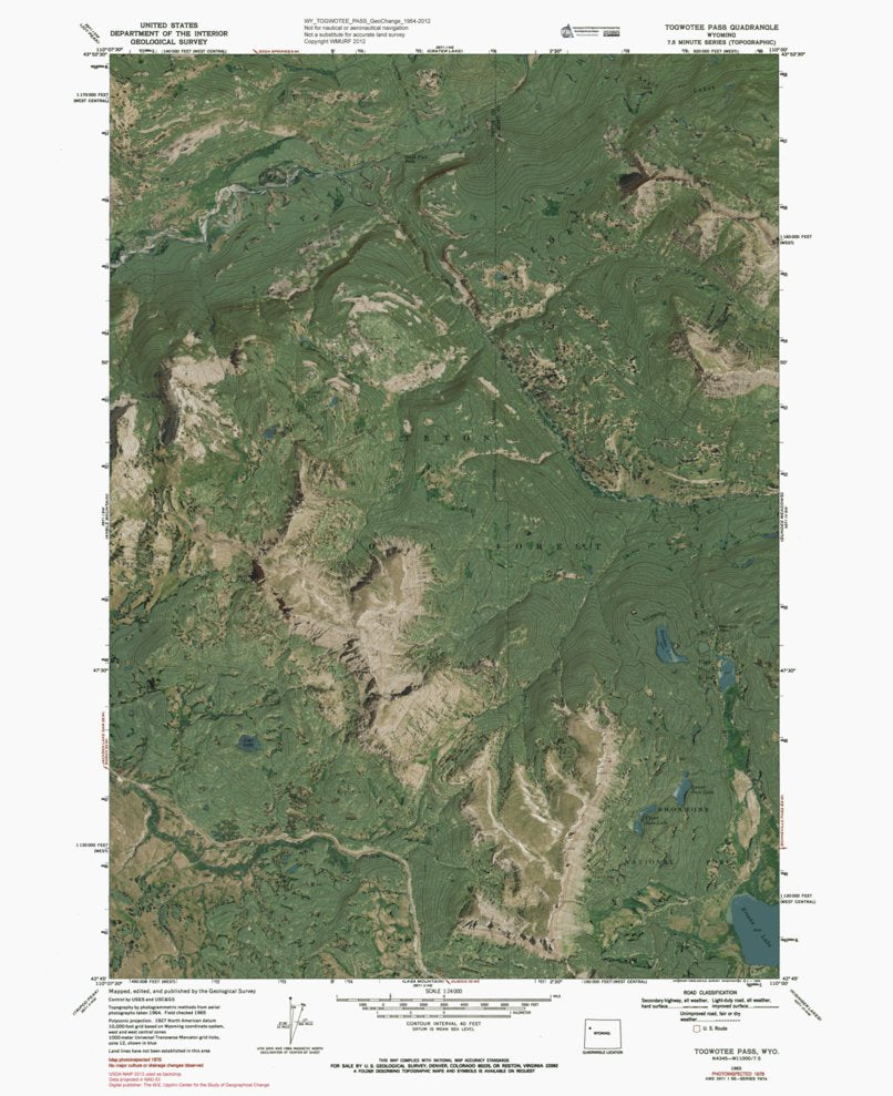 WY-TOGWOTEE PASS: GeoChange 1964-2012 Map by Western Michigan ...