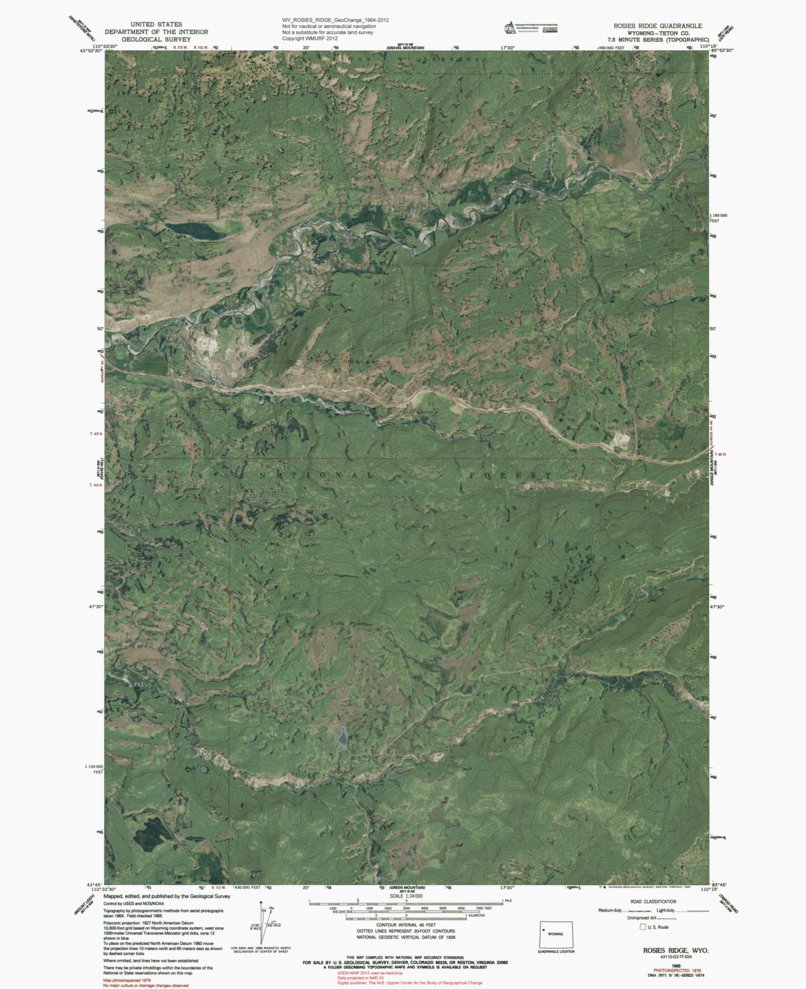 WY-ROSIES RIDGE: GeoChange 1964-2012 Map by Western Michigan University ...