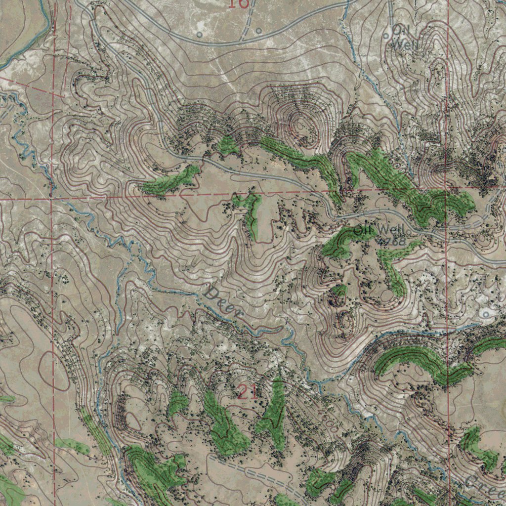 WY-SADDLE HORSE BUTTE: GeoChange 1970-2012 Map by Western Michigan ...
