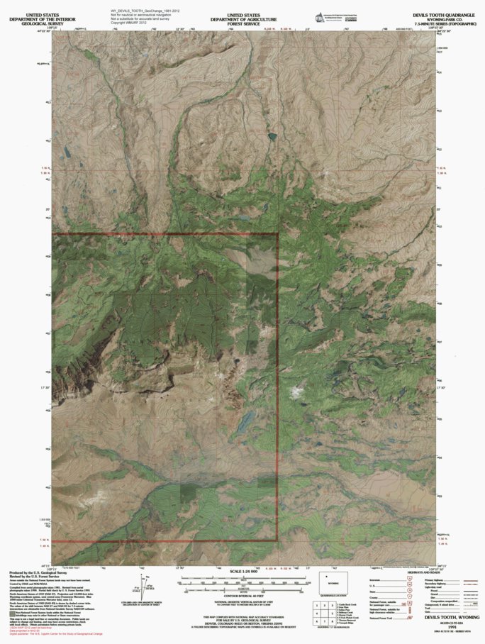 WY-DEVILS TOOTH: GeoChange 1981-2012 Map by Western Michigan University ...