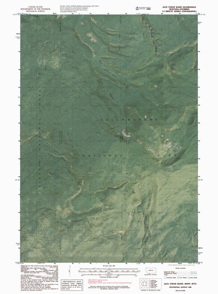 MT-WY-JACK STRAW BASIN: GeoChange 1977-2013 Map by Western Michigan ...