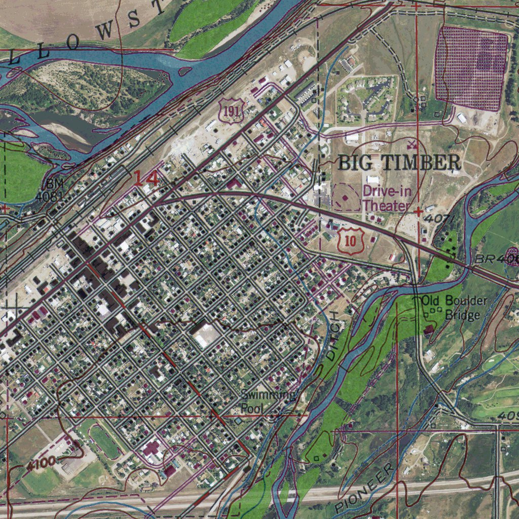 MT-BIG TIMBER: GeoChange 1951-2013 Map by Western Michigan University ...