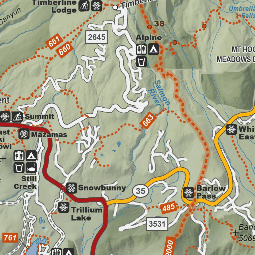 Mount Hood Geologic Guide and Recreation Map - Side 1 by Oregon ...