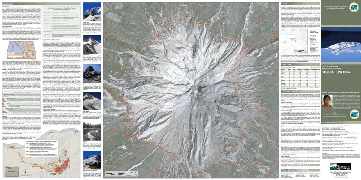 Mount Hood Geologic Guide and Recreation Map - Side 2 by Oregon ...
