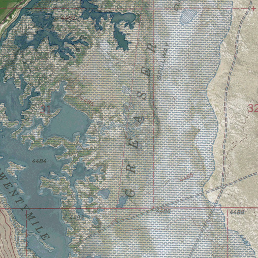 OR-CALDERWOOD RESERVOIR: GeoChange 1967-2012 Map by Western Michigan ...