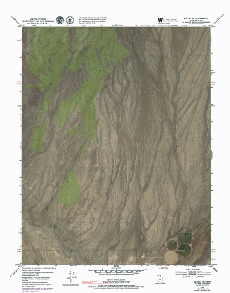 UT-ENOCH NE: GeoChange 1948-2011 Map by Western Michigan University ...