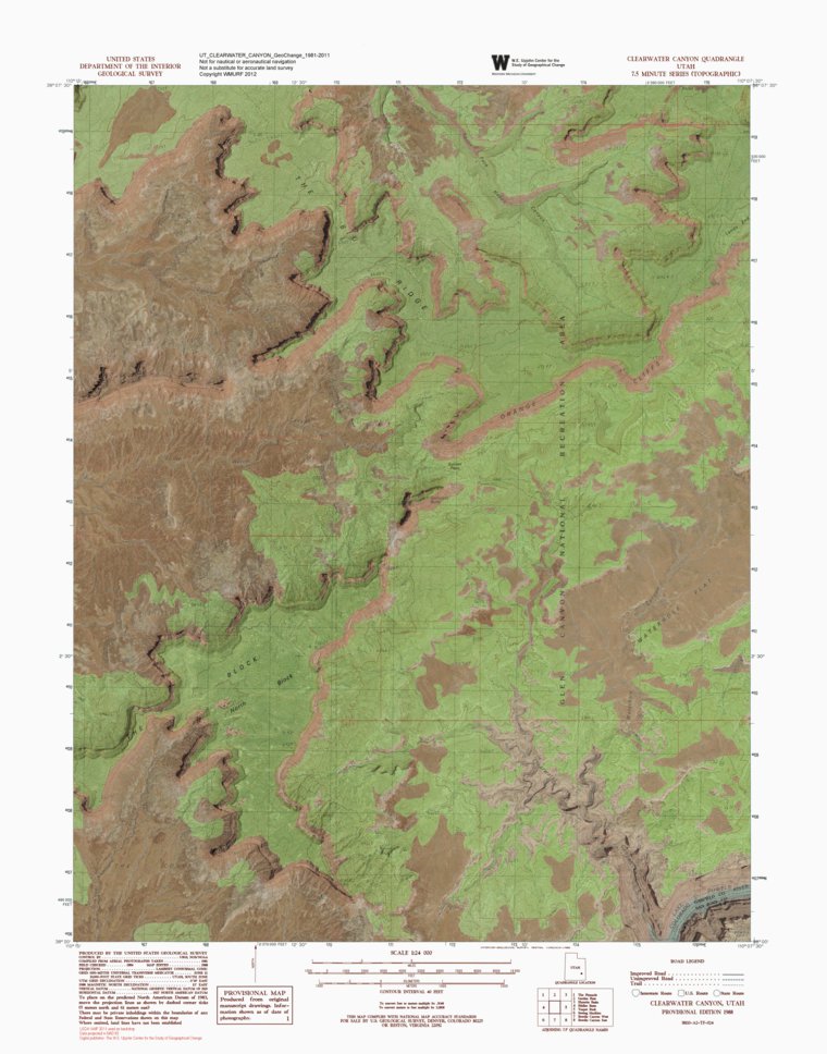 UT-CLEARWATER CANYON: GeoChange 1981-2011 Map by Western Michigan ...