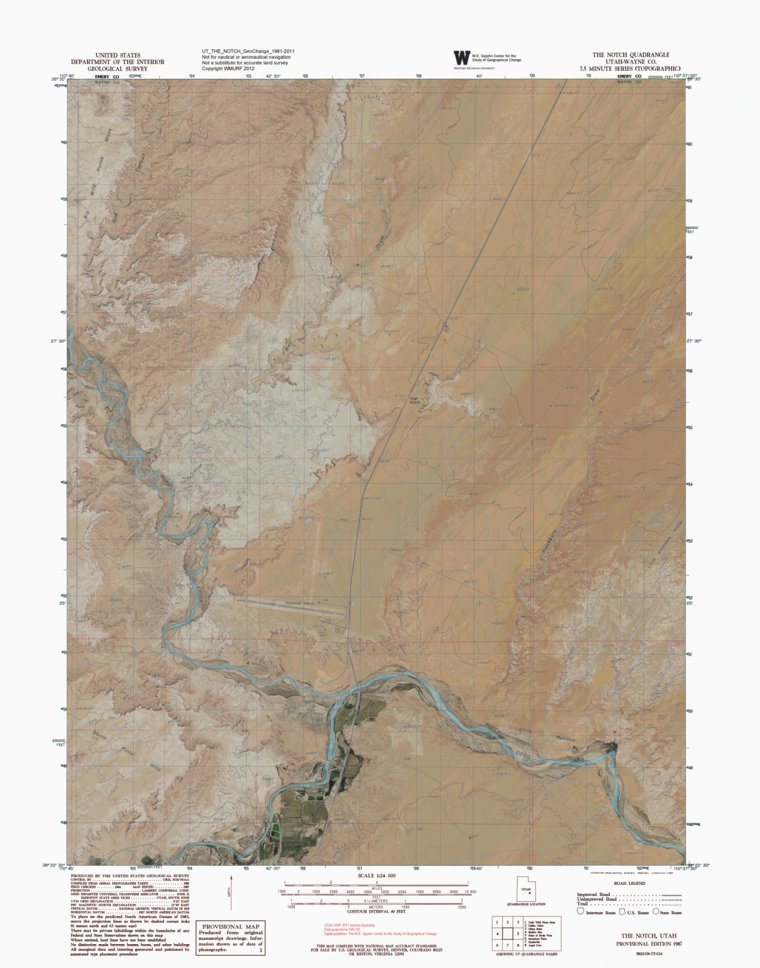 UT-THE NOTCH: GeoChange 1981-2011 Map by Western Michigan University ...