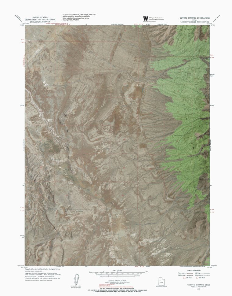 UT-COYOTE SPRINGS: GeoChange 1955-2011 Map by Western Michigan ...