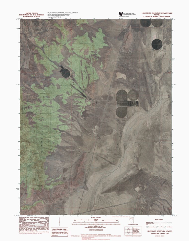 NV-SILVERADO MOUNTAIN: GeoChange 1983-2010 Map by Western Michigan ...