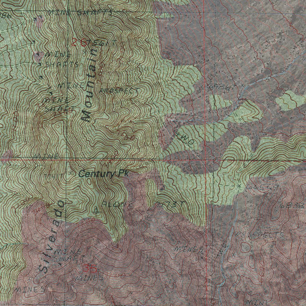 NV-SILVERADO MOUNTAIN: GeoChange 1983-2010 Map by Western Michigan ...