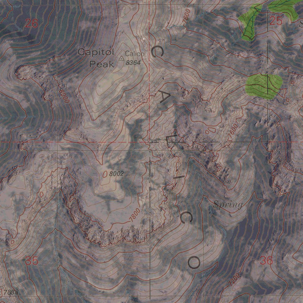 NV-CAPITOL PEAK: GeoChange 1974-2010 Map by Western Michigan University ...