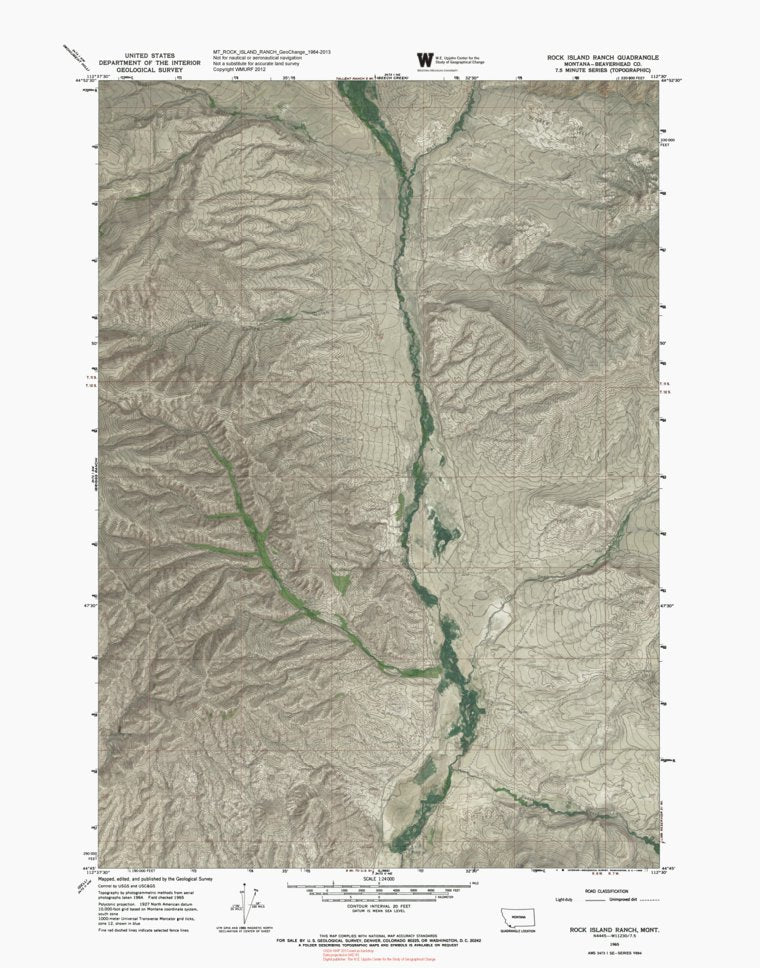 MT-ROCK ISLAND RANCH: GeoChange 1964-2013 Map by Western Michigan ...