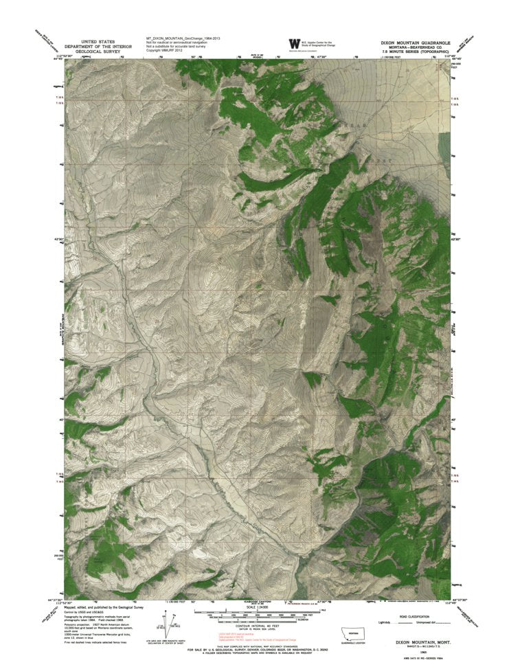 MT-DIXON MOUNTAIN: GeoChange 1964-2013 Map by Western Michigan ...