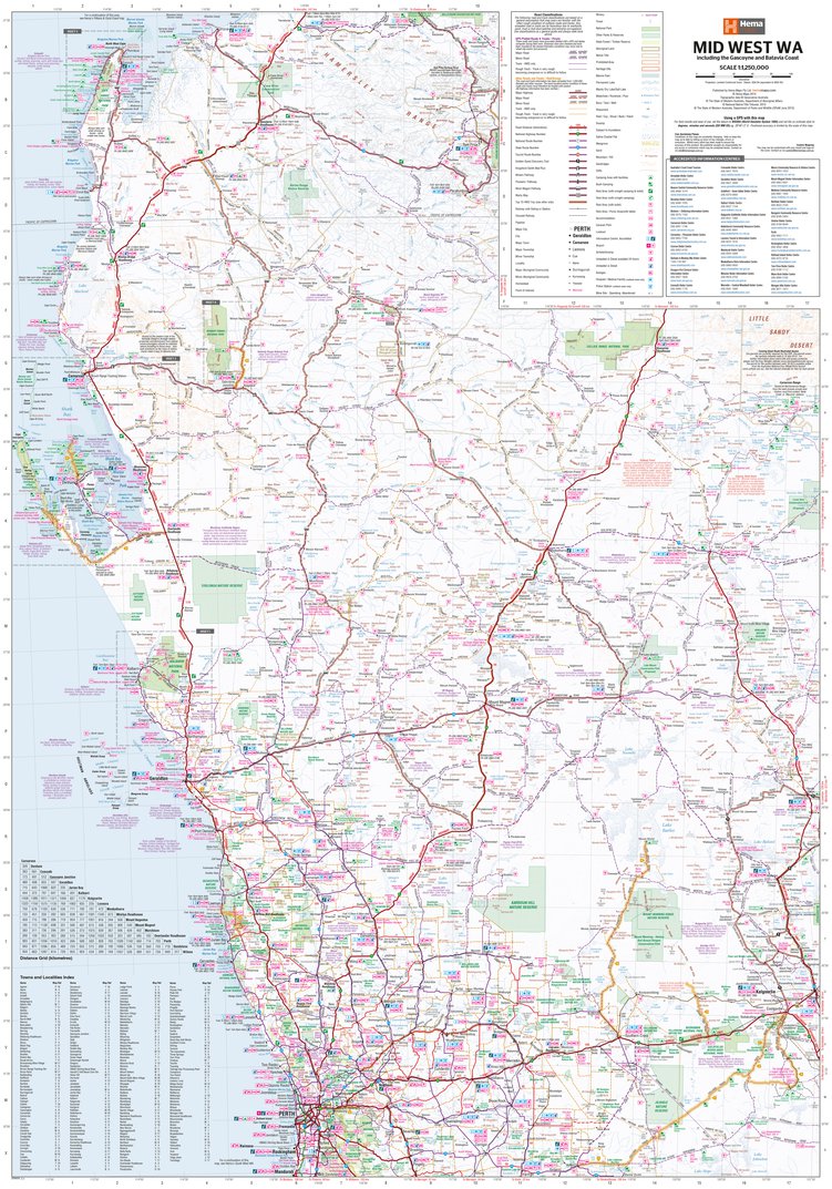 Hema - Mid West Western Australia Map by Hema Maps | Avenza Maps
