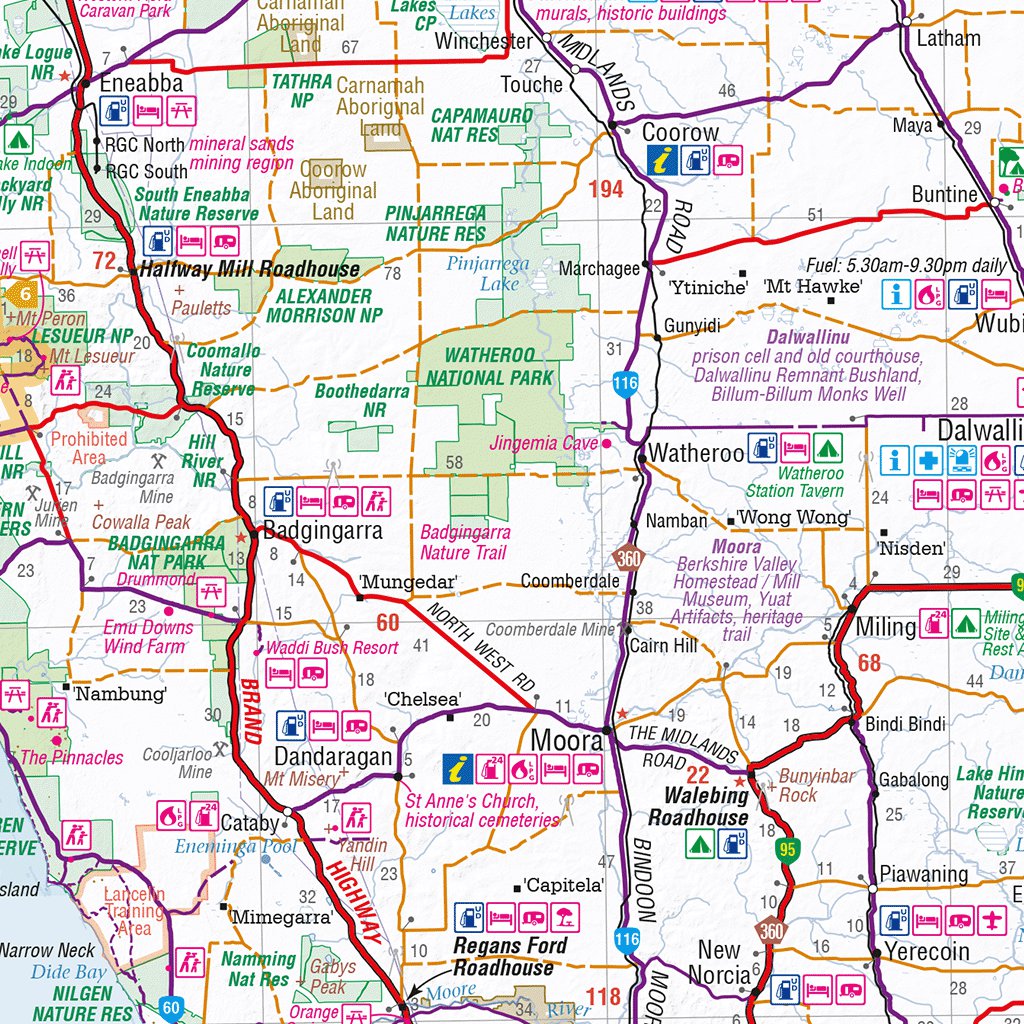 Hema - Mid West Western Australia Map by Hema Maps | Avenza Maps