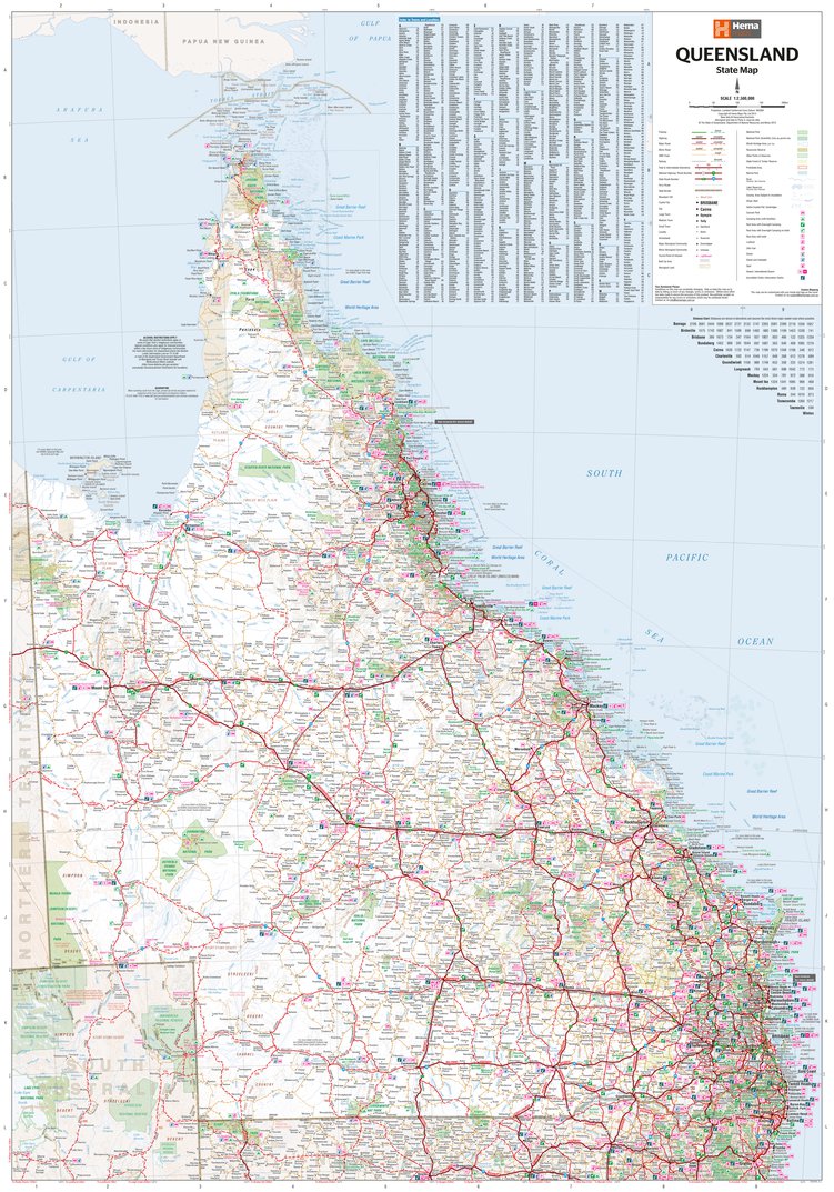 Hema - Queensland State Map by Hema Maps | Avenza Maps