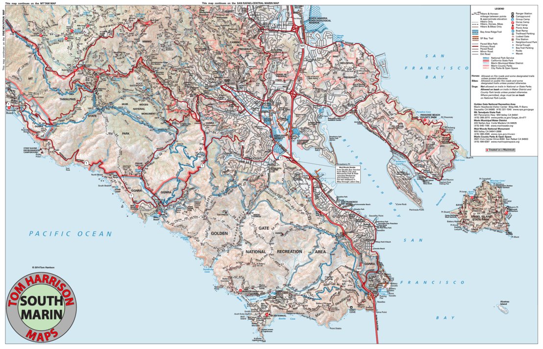 South Marin Map by Tom Harrison Maps | Avenza Maps