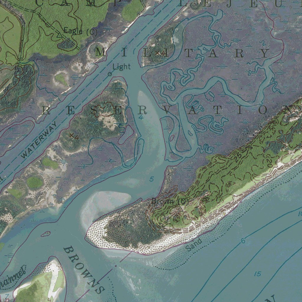 NC-BROWNS INLET: GeoChange 1949-2012 Map by Western Michigan University ...