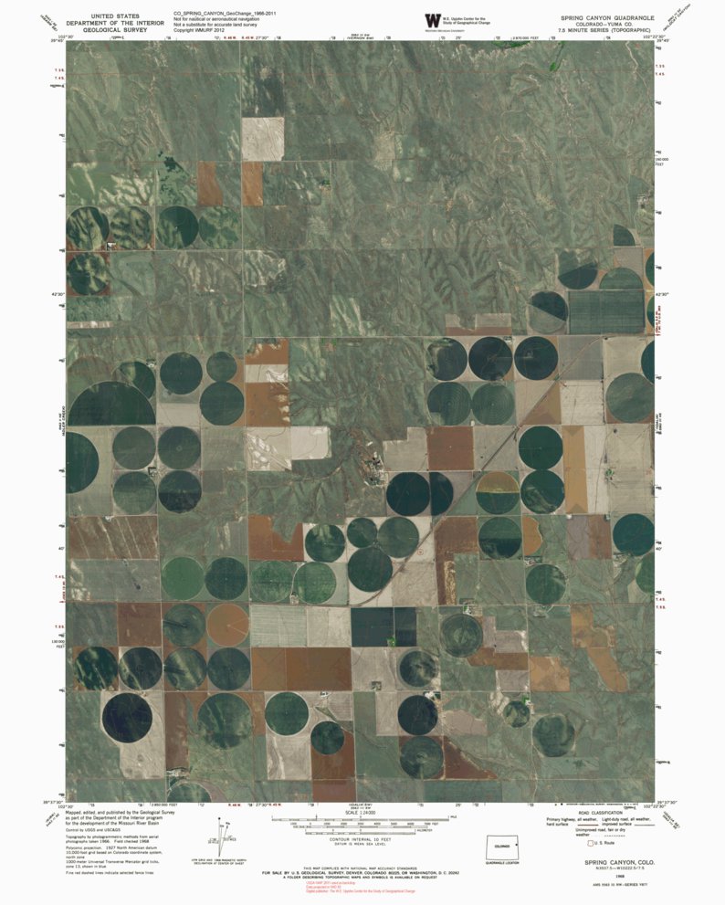 CO-SPRING CANYON: GeoChange 1966-2011 Map by Western Michigan ...