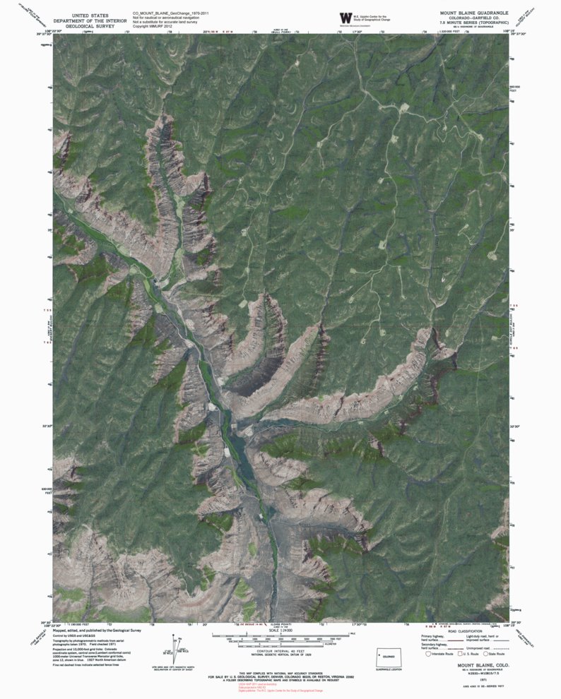 CO-MOUNT BLAINE: GeoChange 1970-2011 Map by Western Michigan University ...